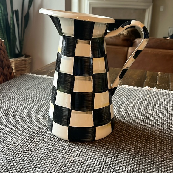 MacKenzie-Childs | Other | Mackenziechilds Courtly Check Medium Practical Pitcher | Poshmark